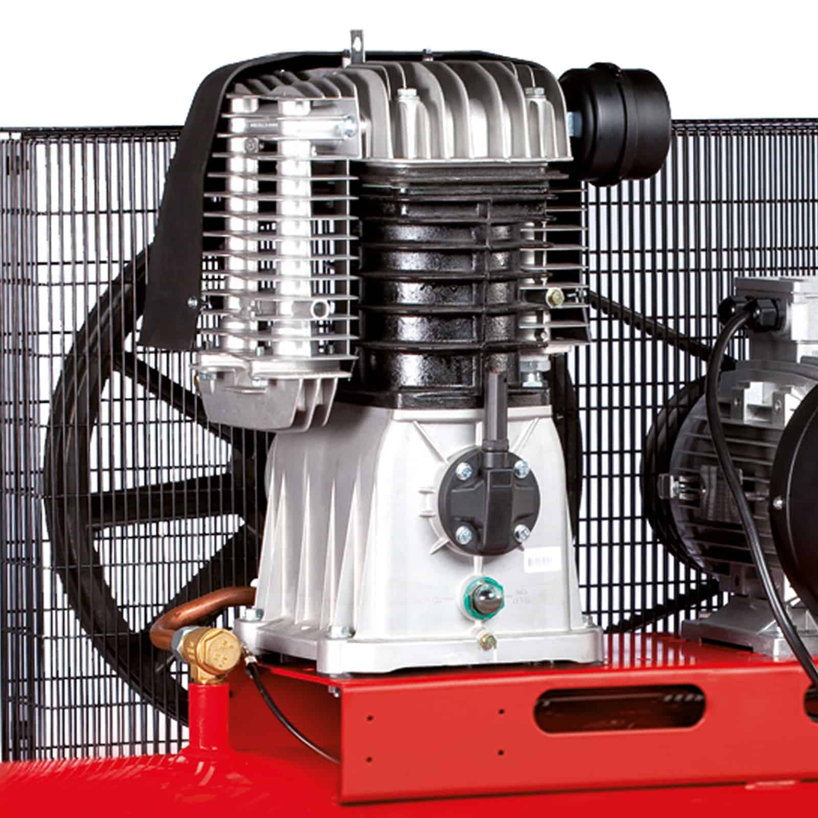 Professional two-stage belt compressor, ideal for heavy and continuous ... Professional two-stage belt compressor, ideal for heavy and continuous ...