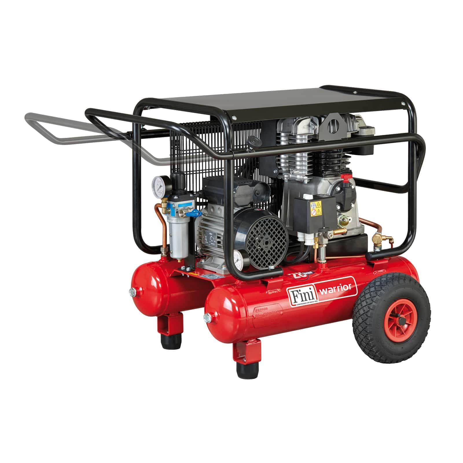 Professional two-stage belt compressor, ideal for heavy and continuous ... Professional two-stage belt compressor, ideal for heavy and continuous ...